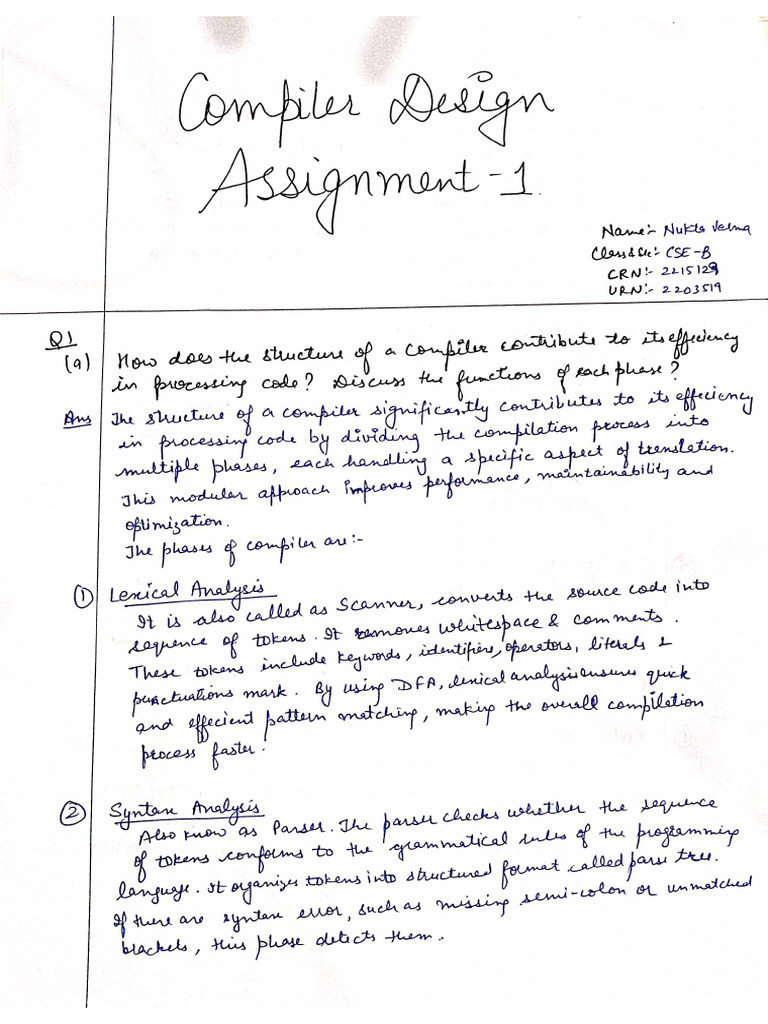 CD Assignment 1 | PDF