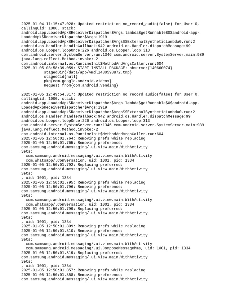 Pm Debug Info | PDF | Android (Operating System) | Operating System Families