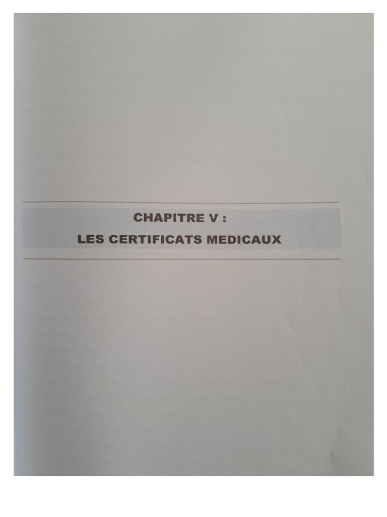 05 - Les Certificats Médicaux | PDF