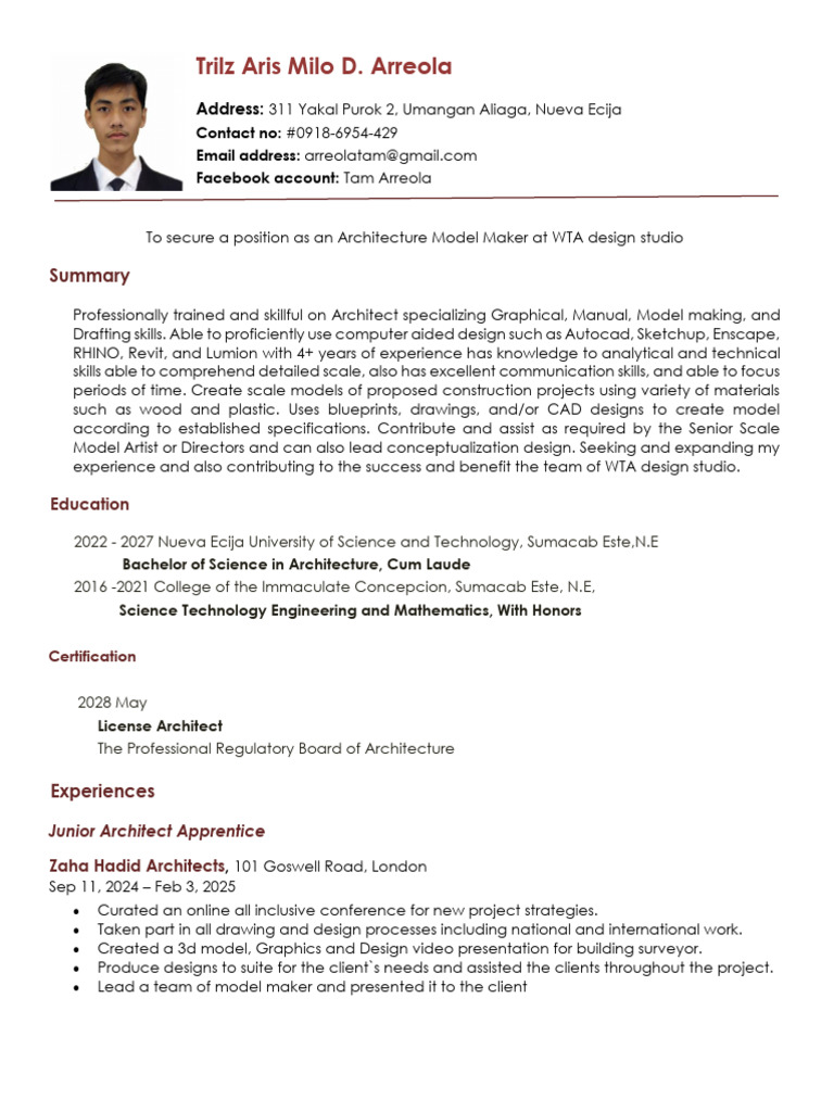 Arreola Resume | PDF | Computer Aided Design | Design
