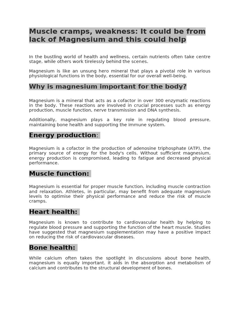 2405 - 27 - Best Food Sources of Magnesium | PDF | Magnesium | Weakness