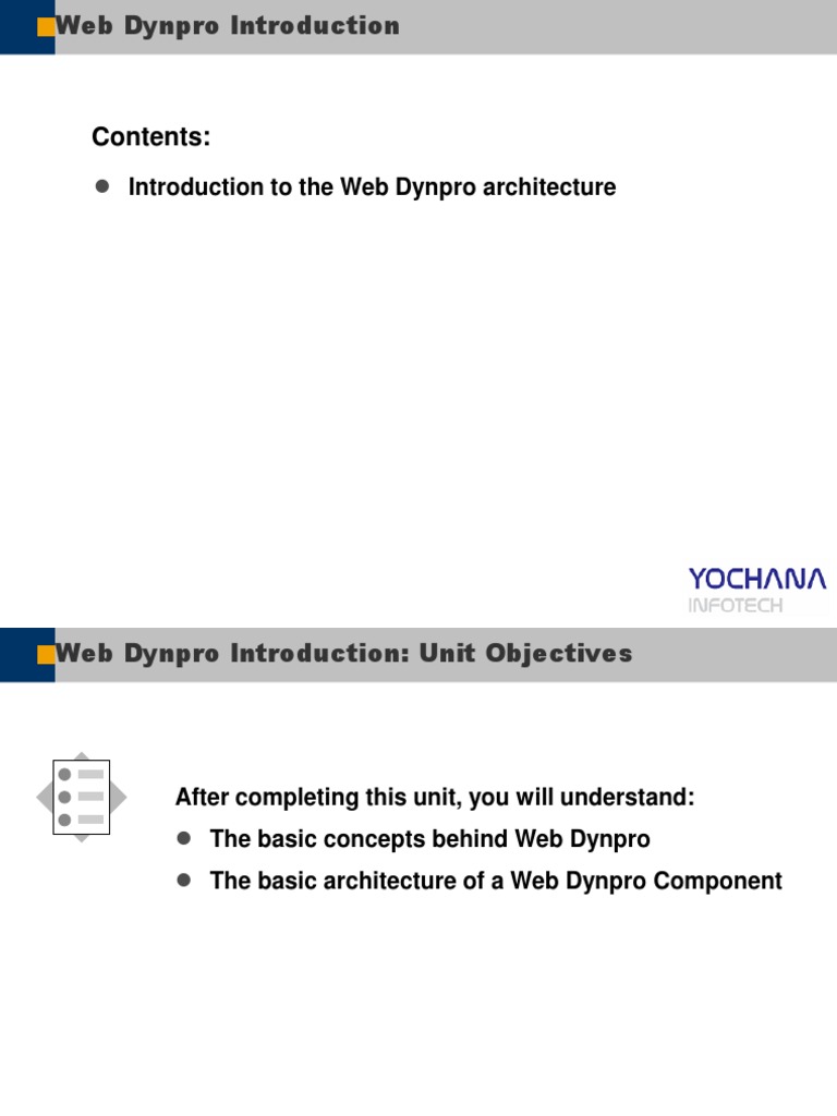 Contents:: Introduction To The Web Dynpro Architecture | PDF | Model–View–Controller | World ...