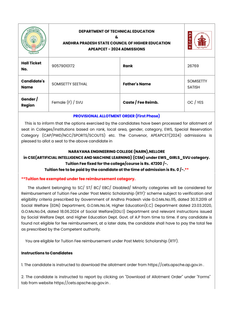 Allotment Order | PDF