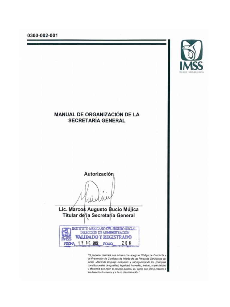 Manual de Organización de la Secretaría General | PDF | Gobierno