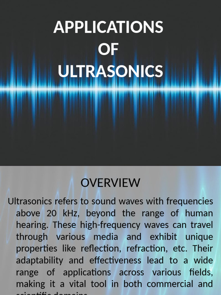 Applications Of Ultrasonics | PDF | Ultrasound | Medical Ultrasound