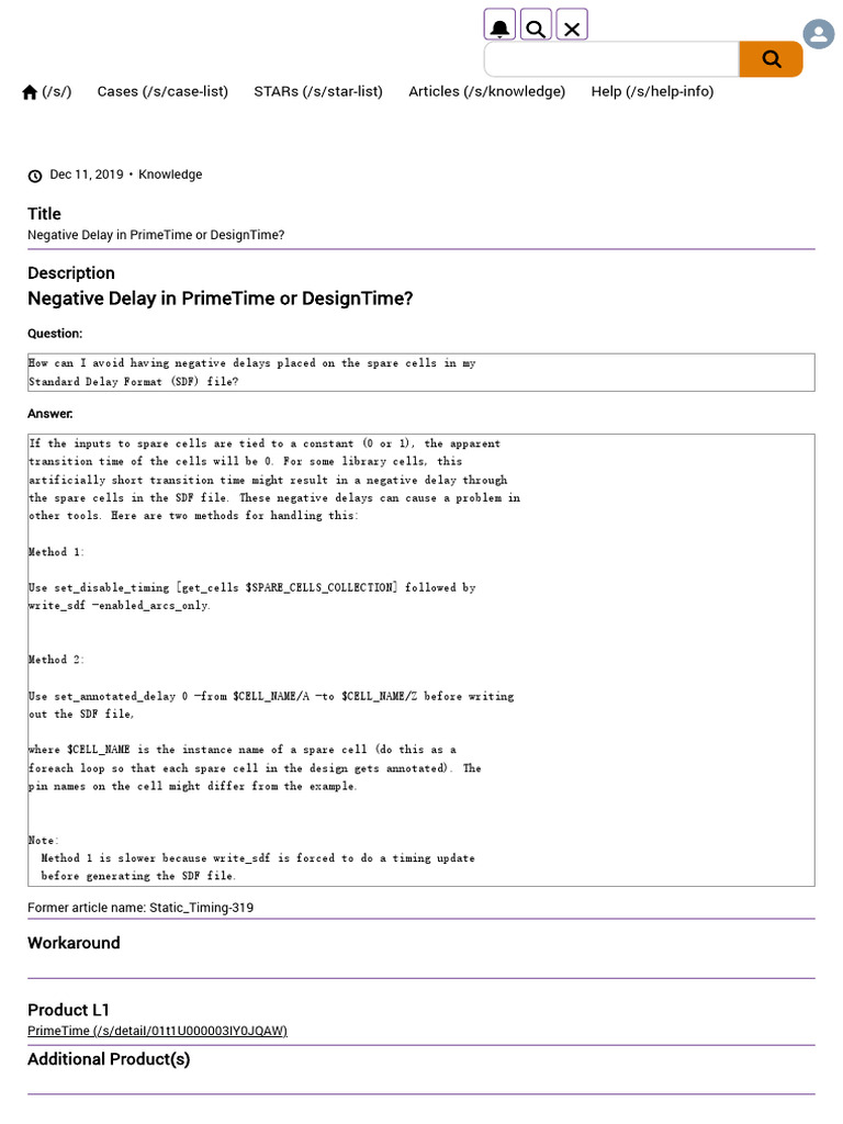 Negative Delay in PrimeTime or DesignTime | PDF