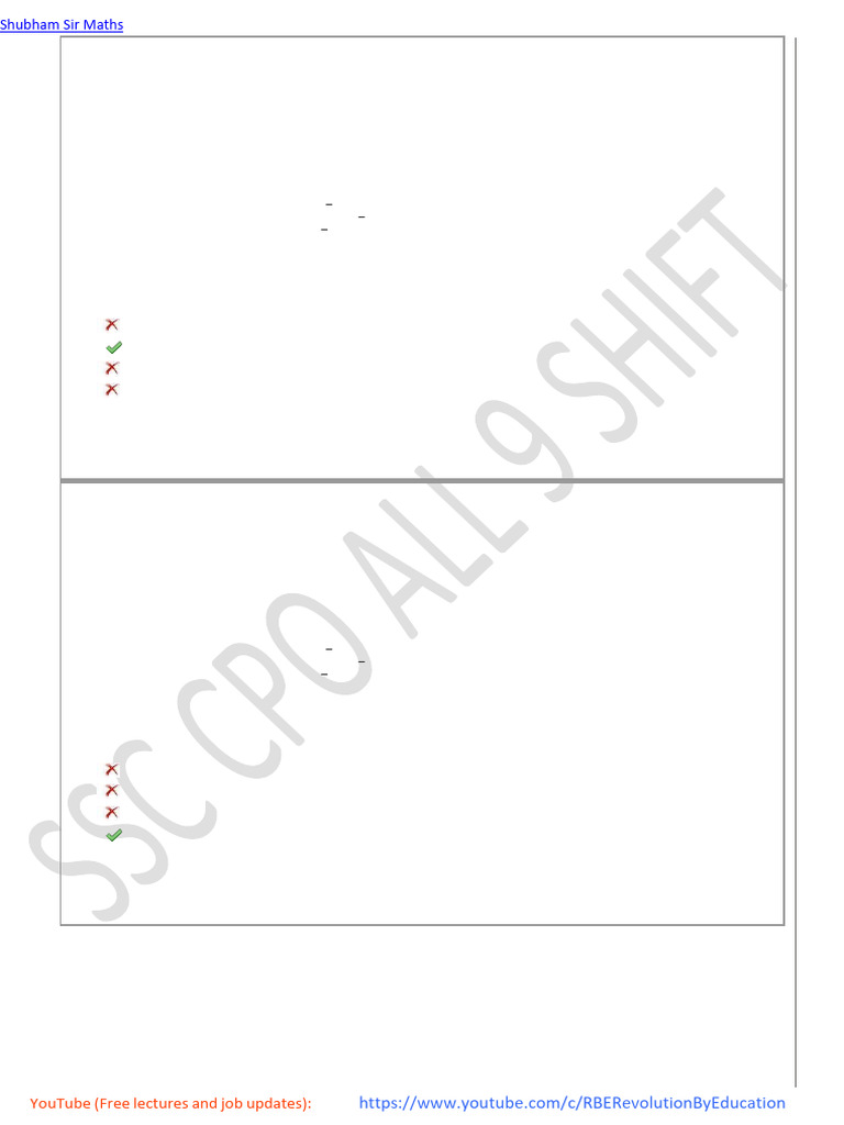 SSC CPO ALL 9 Shifts Of 2022 (Questions With Correct Answers) Retake ...