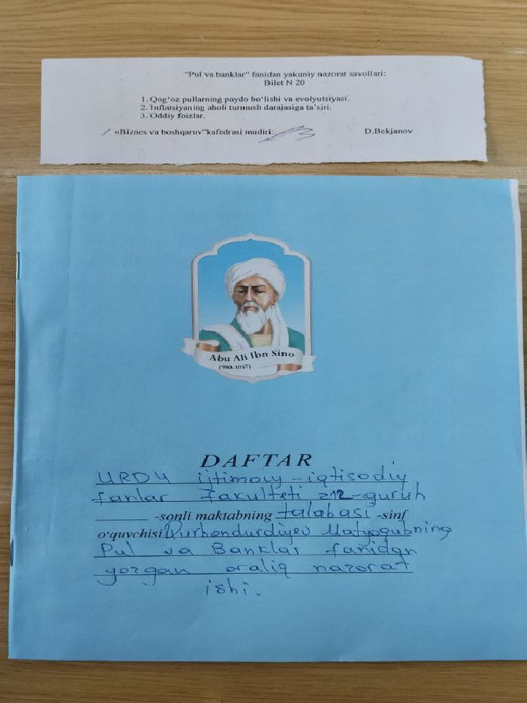 Pul Va Banklar Oraliq Nazorat Ishi | PDF