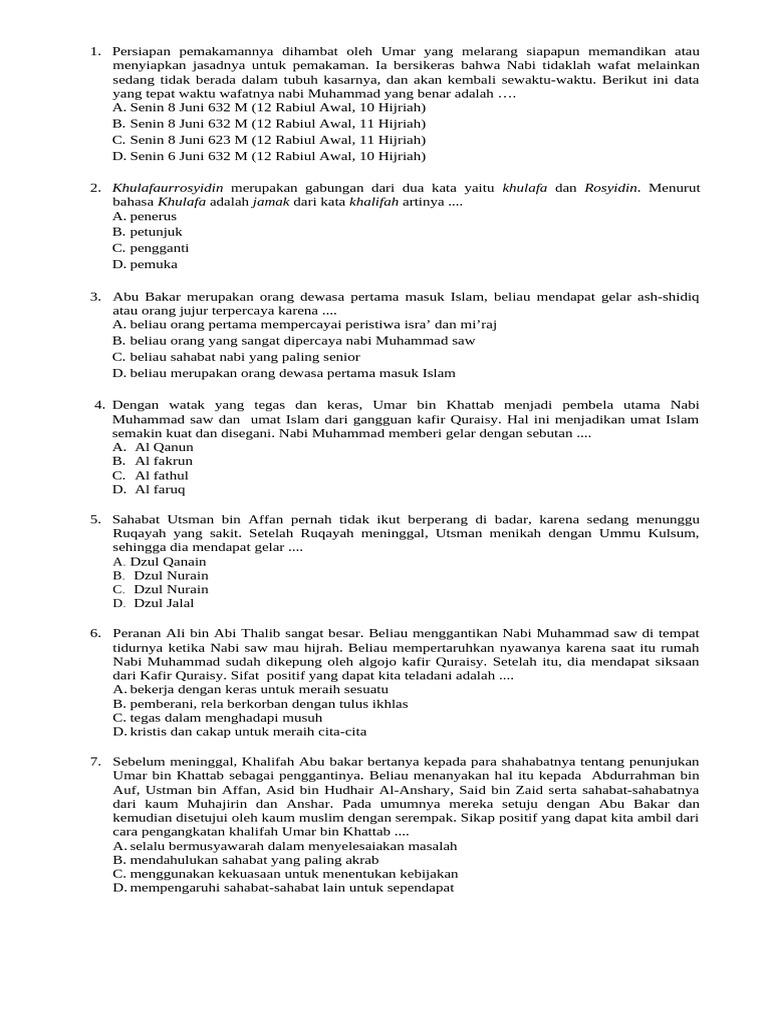 Soal Ski 7 - CBT | PDF