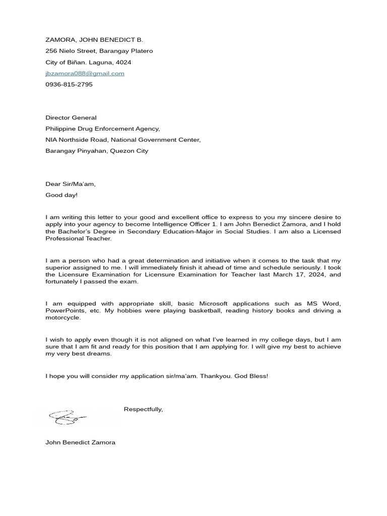 Letter of Intent (PD - ) | PDF