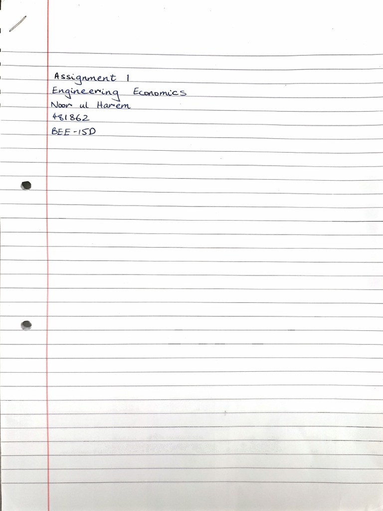 Economics Assignment 1 | PDF