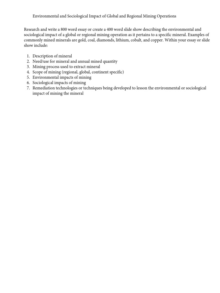 Mining Impacts | PDF