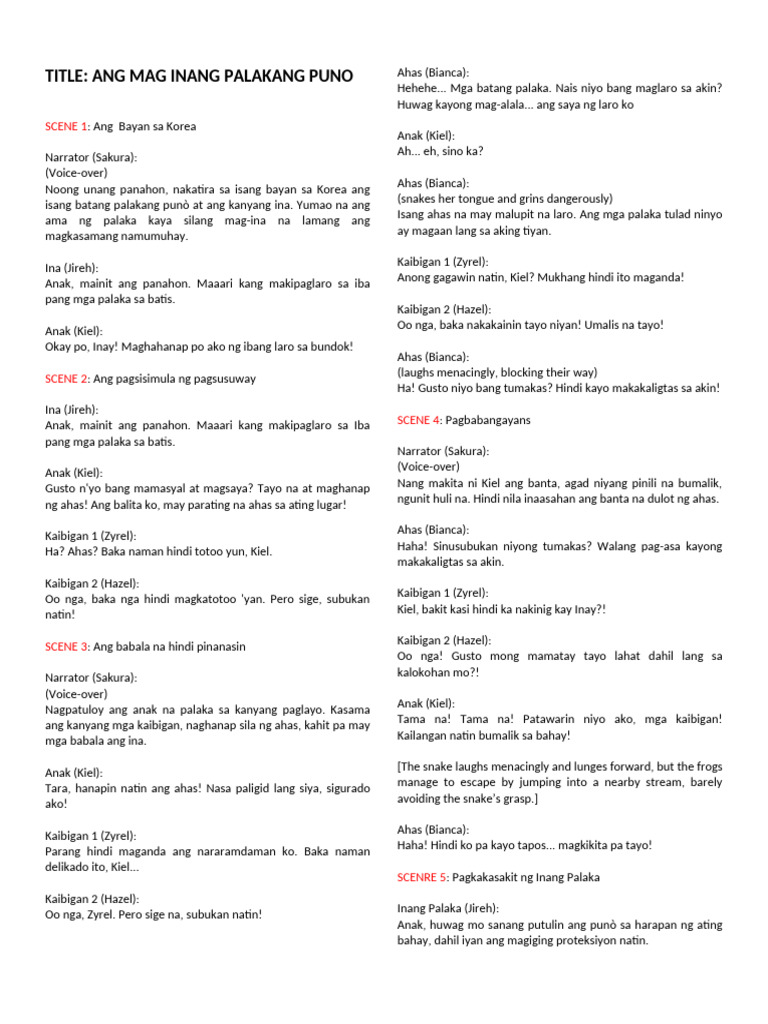 Filipino Script for Roleplay | PDF