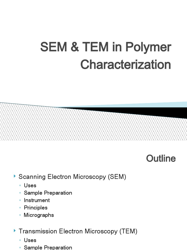 SEM and TEM Techniques for Polymer Analysis | PDF | Scanning Electron ...