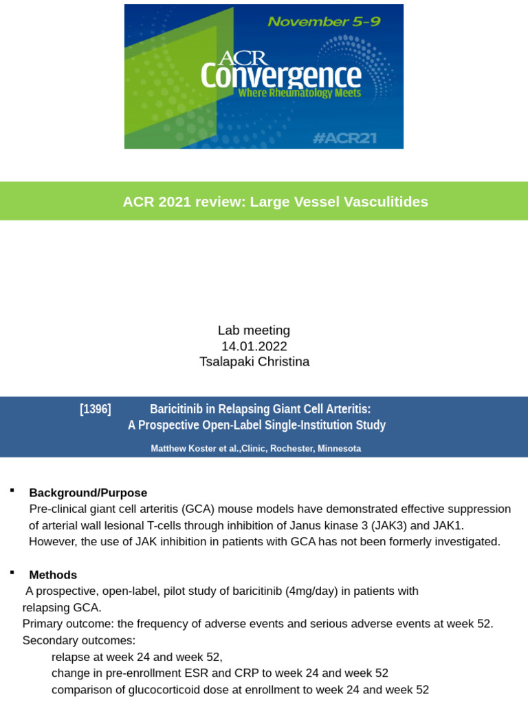 ACR 2021 Lab Meeting | PDF | Medical Specialties | Diseases And Disorders