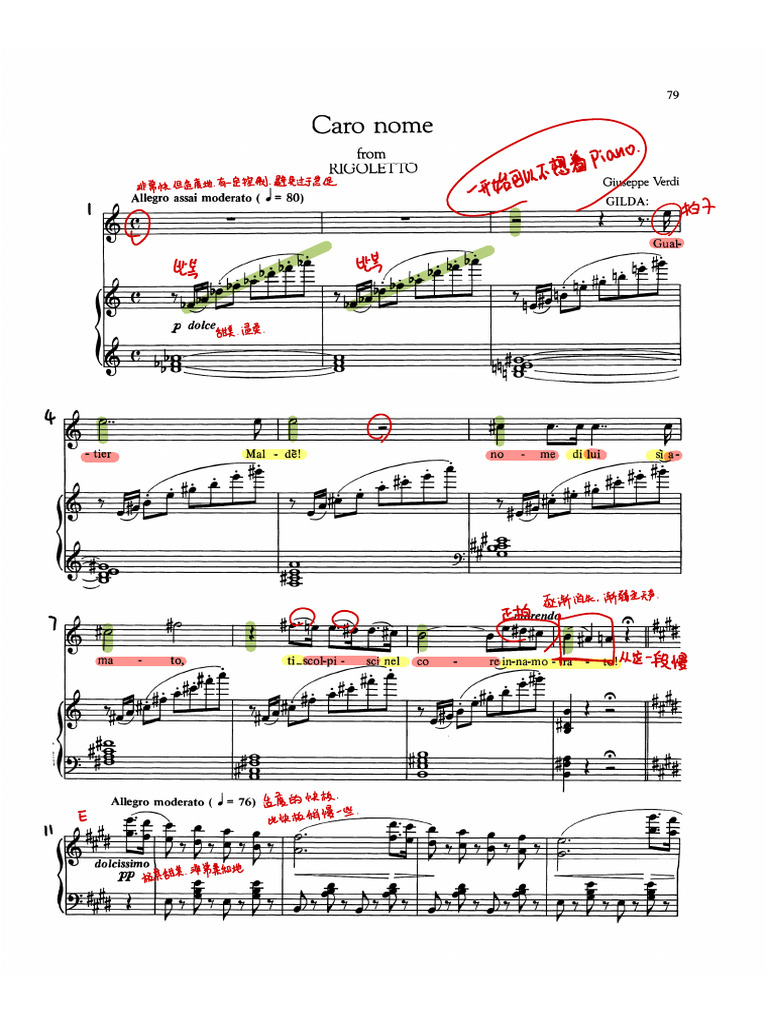 G. Verdi - Caro Nome? | PDF