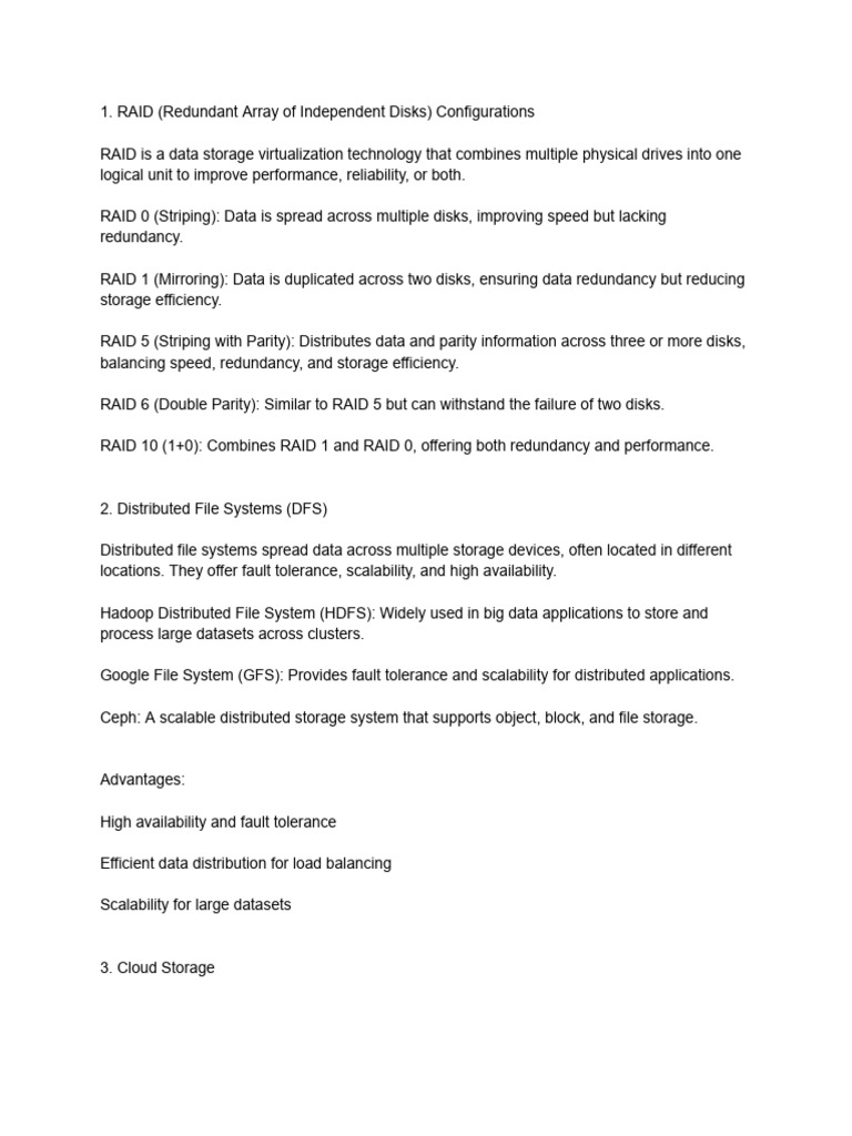 Advanced Storage Technologies | PDF