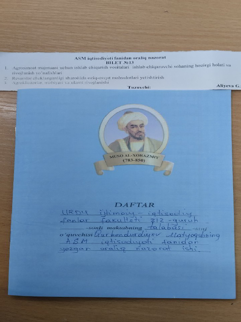 ASM iqtisodiyoti oraliq nazorat ishi | PDF