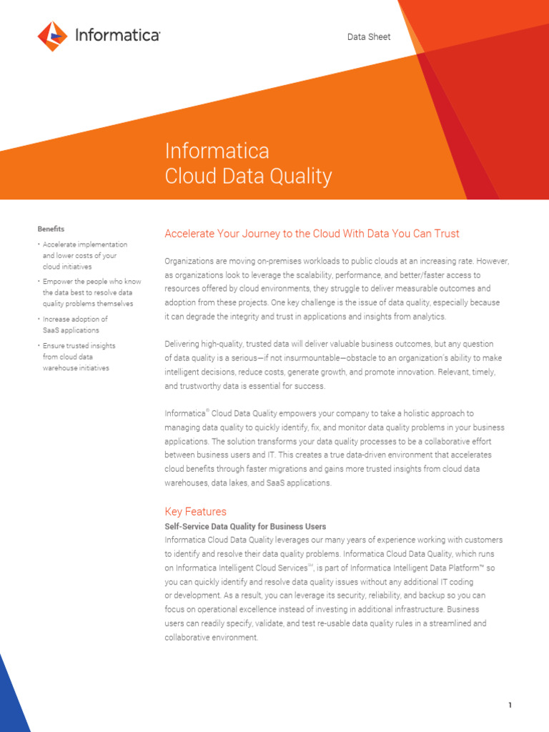 cloud-data-quality_data-sheet_3688en | PDF | Cloud Computing | Data Quality