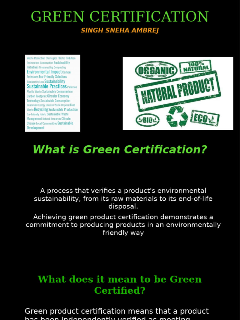 Understanding Green Certification Benefits | PDF | Sustainability ...