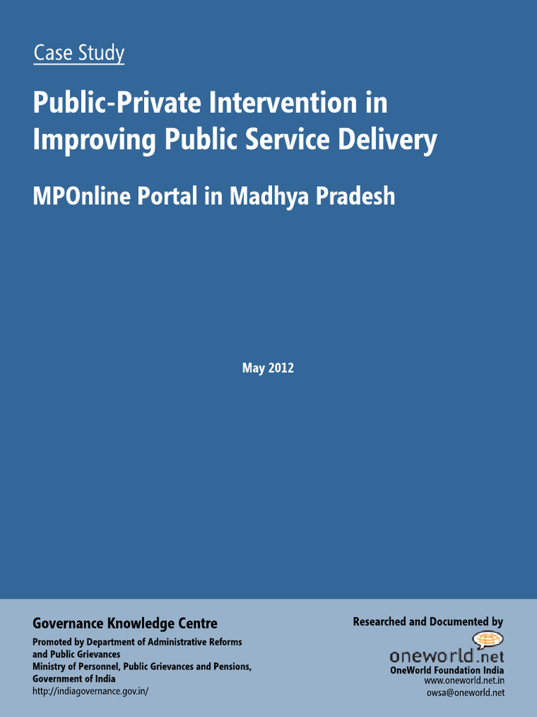 Enhancing Public Service via MPOnline | PDF | Credit Card | Governance