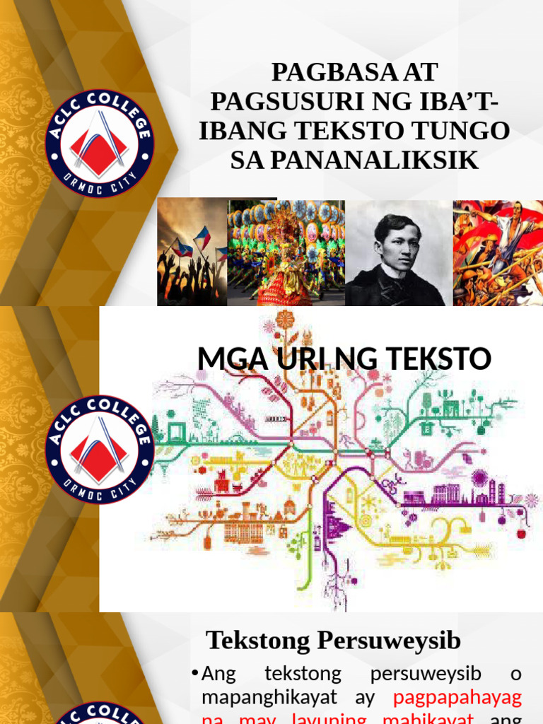 Pangatlong Sesyon Uri NG Teksto2 | PDF