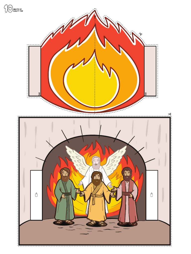 Shadrach Meshach and Abednego in The Fiery Furnace Craft Color | PDF
