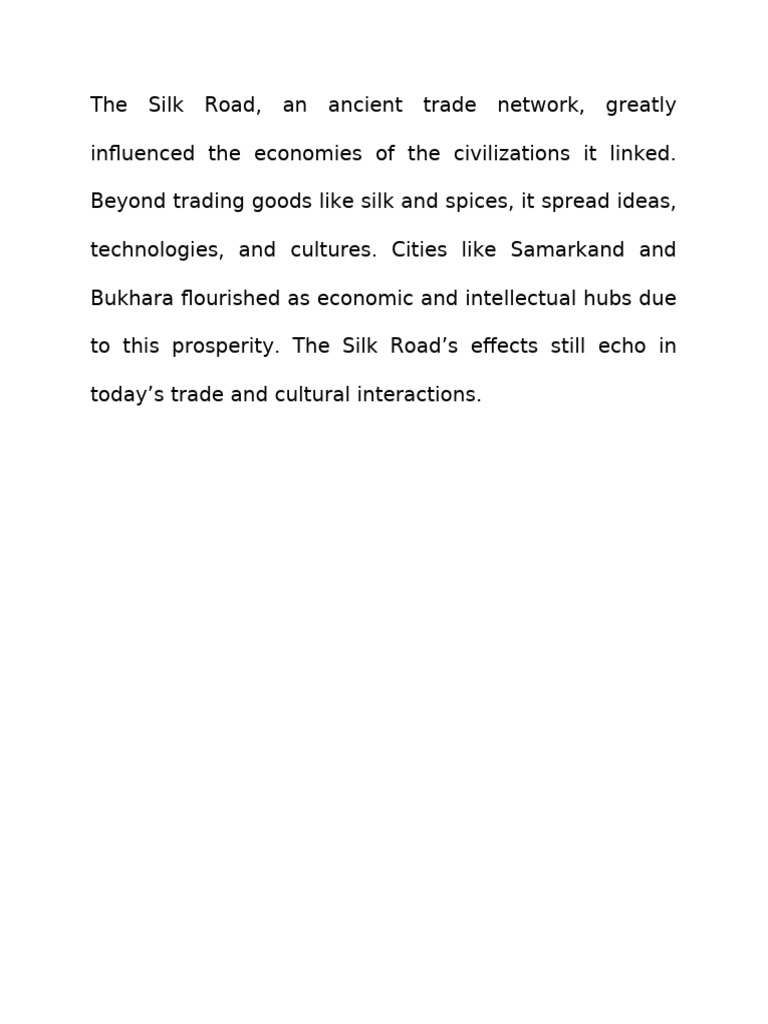 The Silk Road's Lasting Impact | PDF