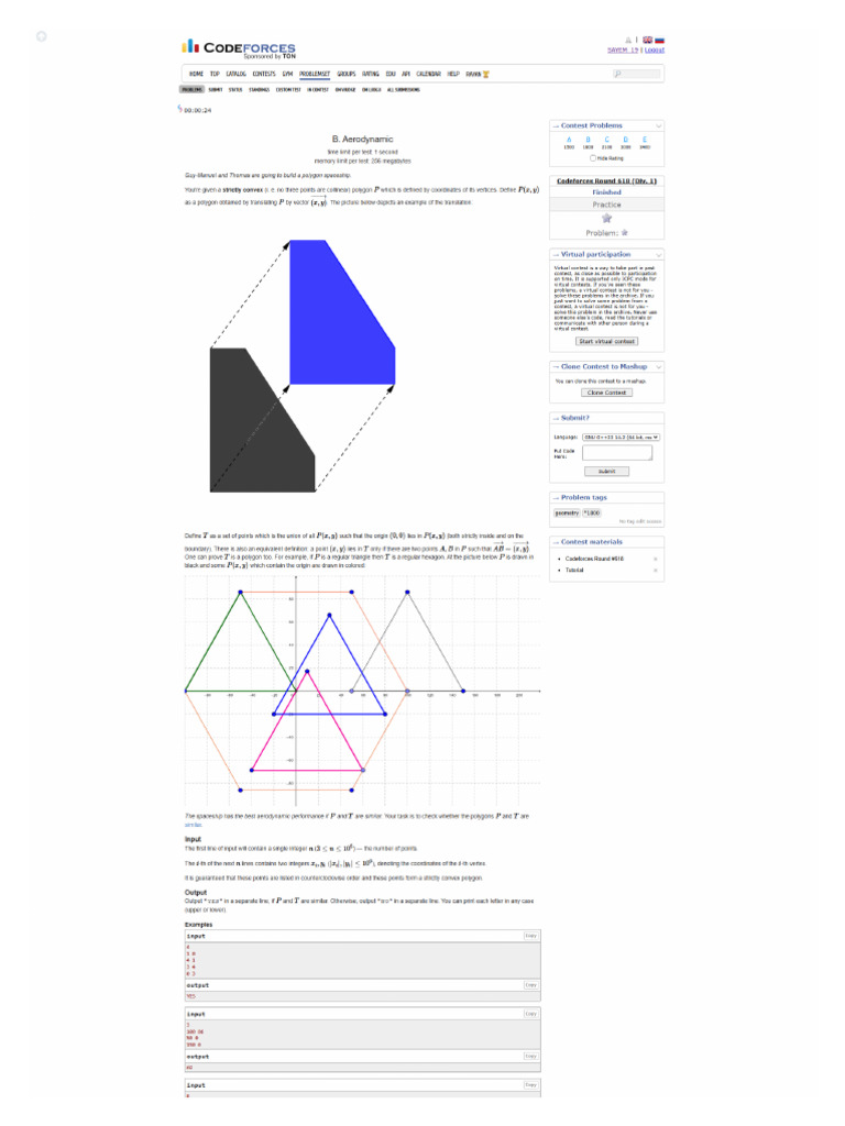 Screencapture Codeforces Problemset Problem 1299 B 2025 02 19 15 - 31 - 07 | PDF