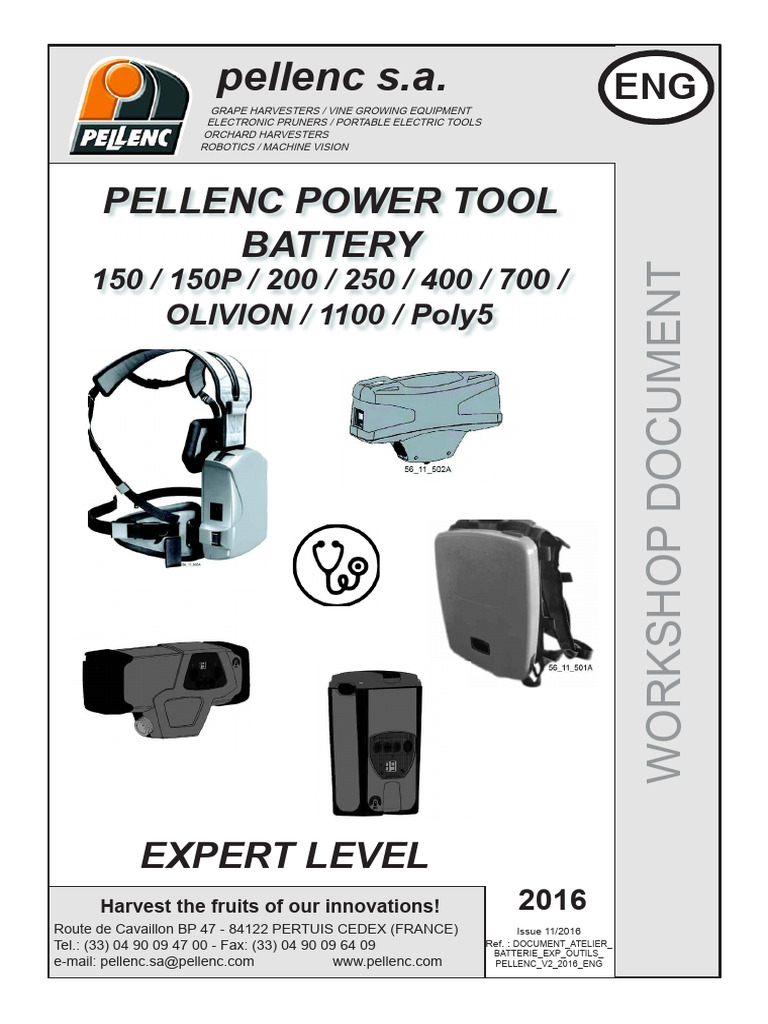 Pellenc Power Tool Battery Guide | PDF | Battery Charger | Rechargeable ...