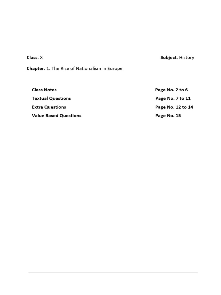 Rise of Nationalism in Europe: Class X History | PDF | Balkans ...