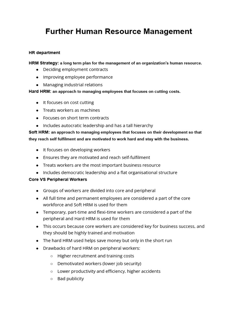 Human Resource Management Strategies | PDF | Trade Union | Employment