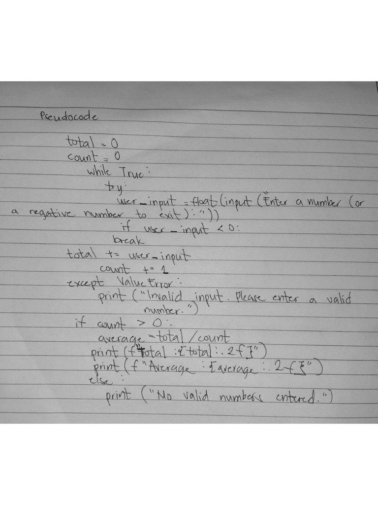 Pseudocode and Flowchart | PDF