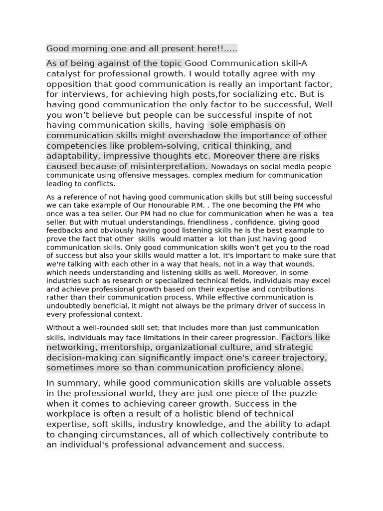 Debate (Communication Skills) | PDF | Communication | Skill