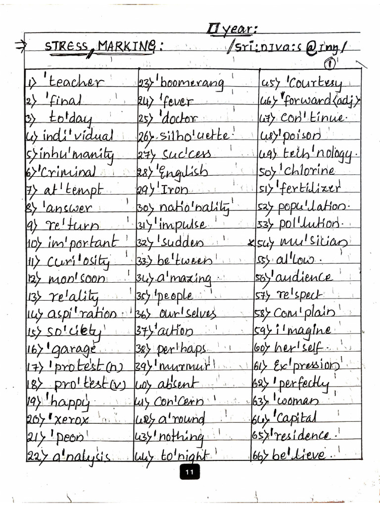 Stress Marking | PDF