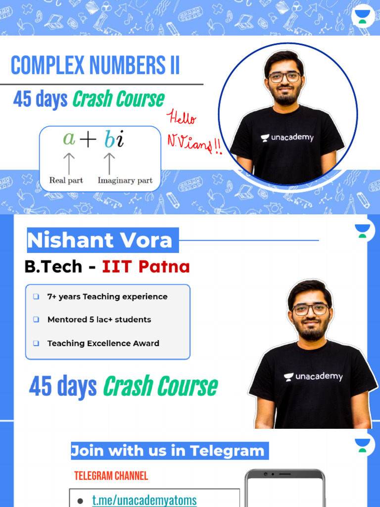 Complex Numbers Part-II Atoms 45 Days CC | PDF | Complex Number | Circle