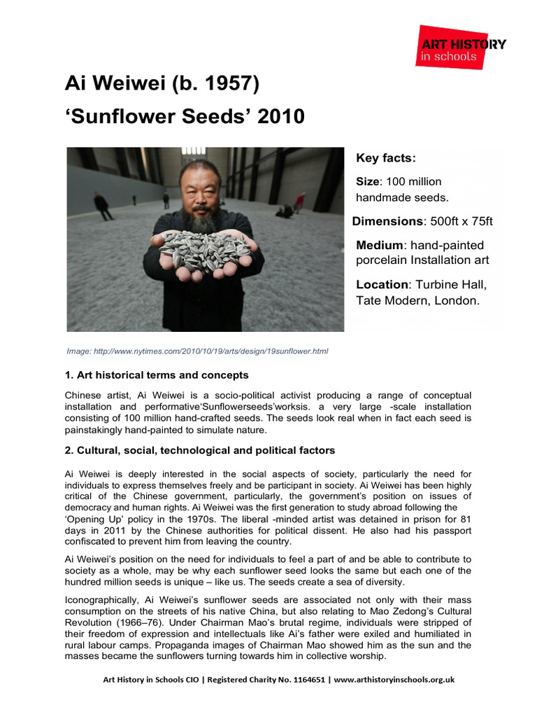 Ai Weiwei's 2010 Sunflower Seeds Installation | PDF | Mao Zedong ...