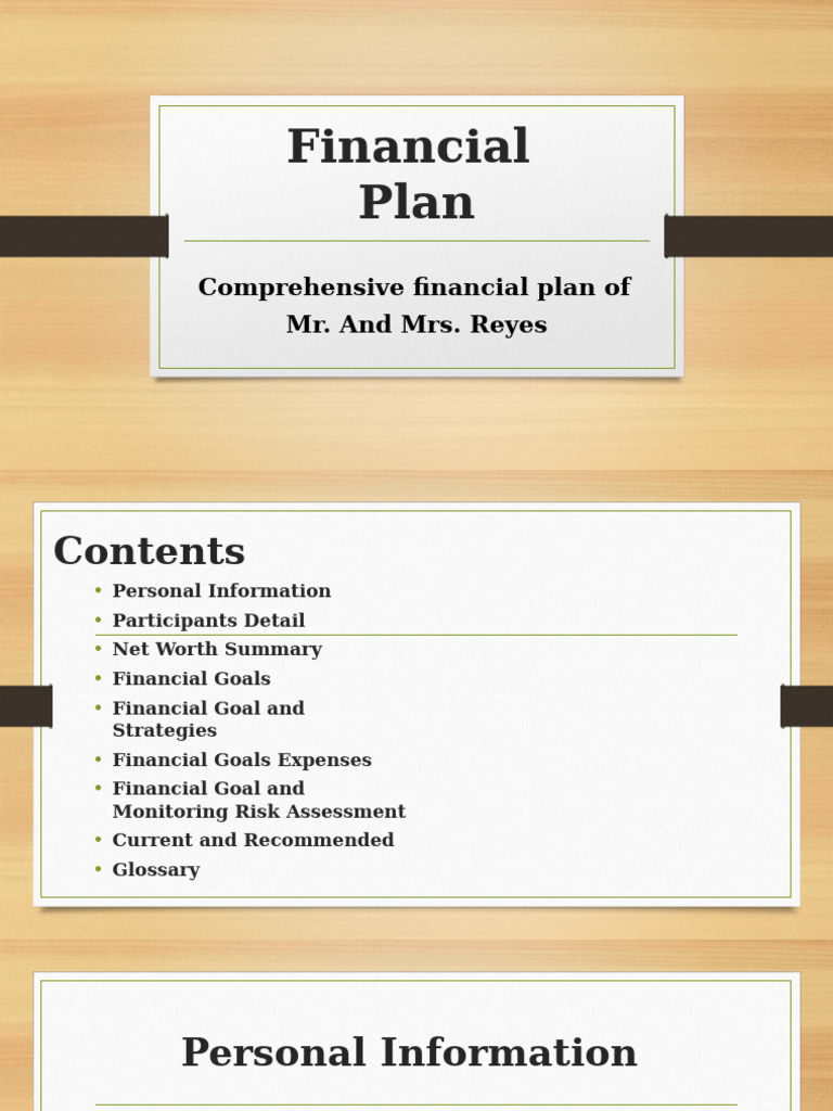 Comprehensive Financial Plan for Reyes | PDF | Investing | Risk