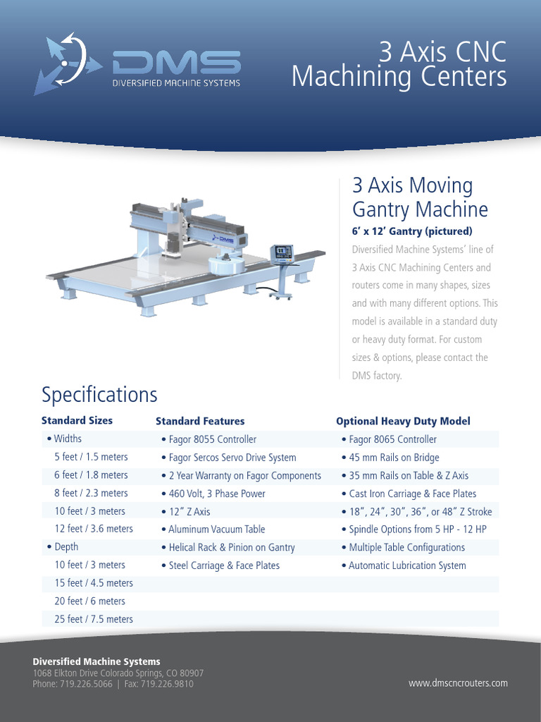 DMS 3 Axis Moving Gantry v3 A4 | PDF | Mechanical Engineering