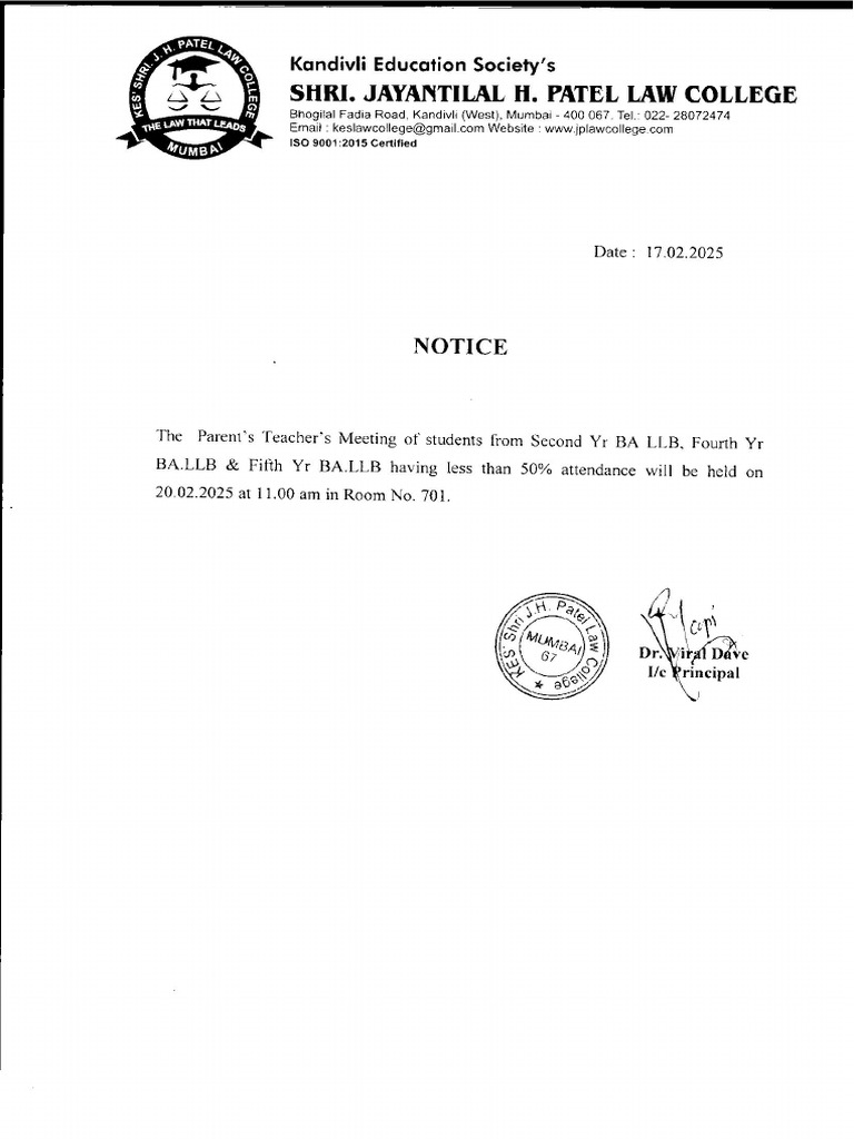 Attendance Sheet Fourth Year BA LLB For The Month of 4th Jan To 4th Feb ...