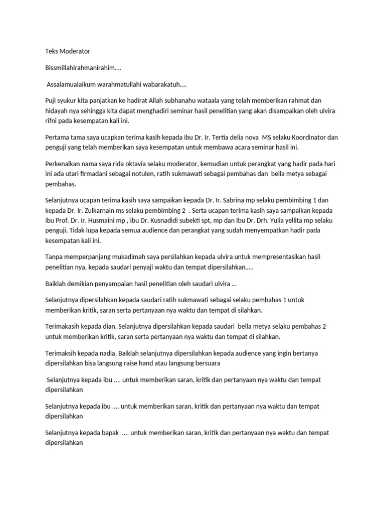Teks Moderator | PDF