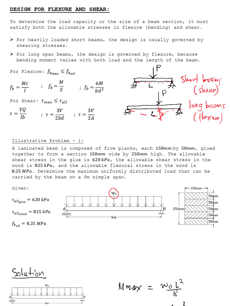 Es 13 Module 14 Design For Flexure and Shear | PDF | Bending | Beam ...