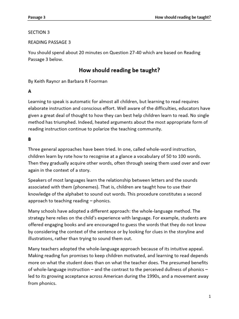 Teaching Reading: Methods and Debates | PDF | Phonics | Learning