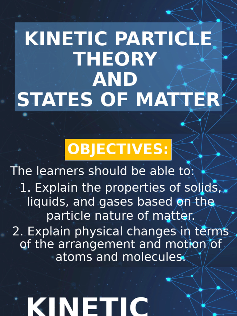Kinetic Particle Theory Copy (2) | PDF