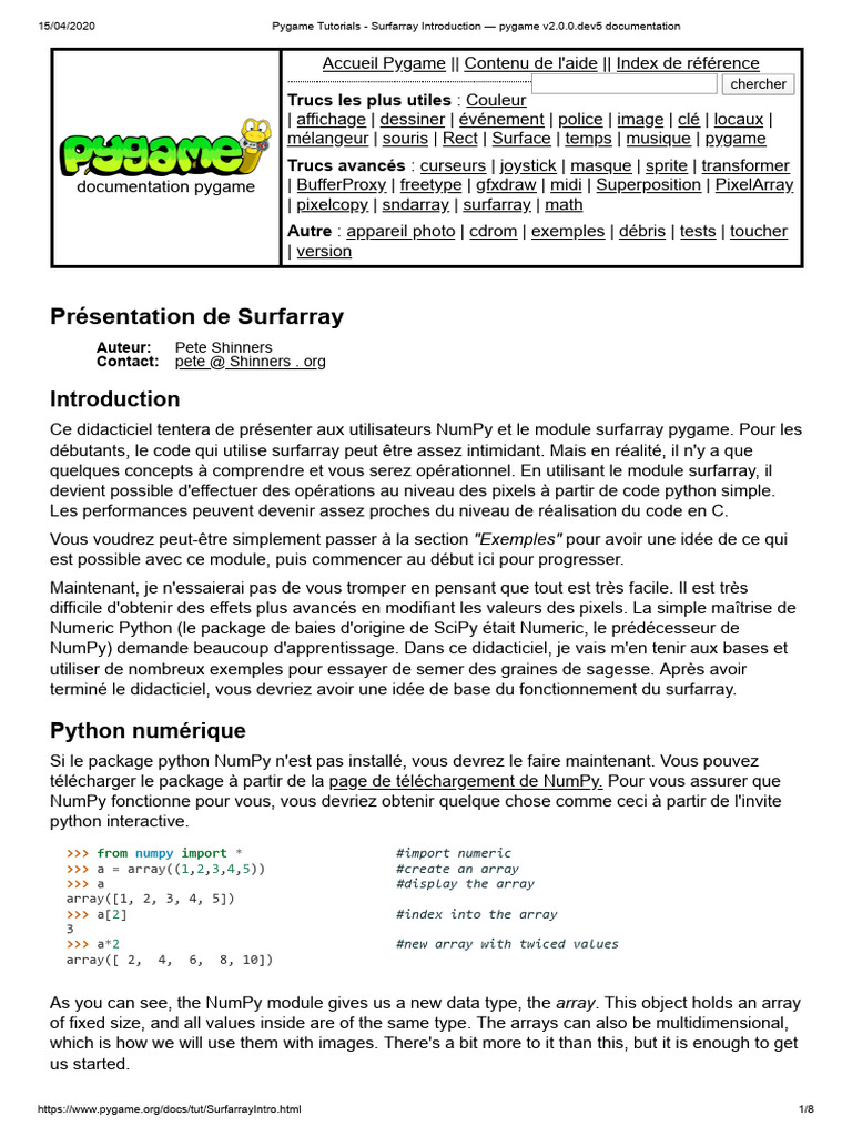 Pygame Tutorials Surfarray Introduction Pygame V200dev5 Documentation Pdf Pixel Rgb