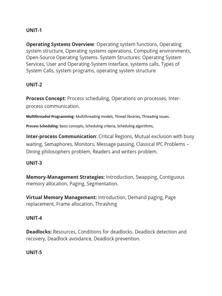 OS ENTIRE NOTES | PDF | Operating System | Kernel (Operating System)