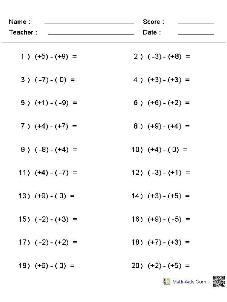 Integer Operation | PDF