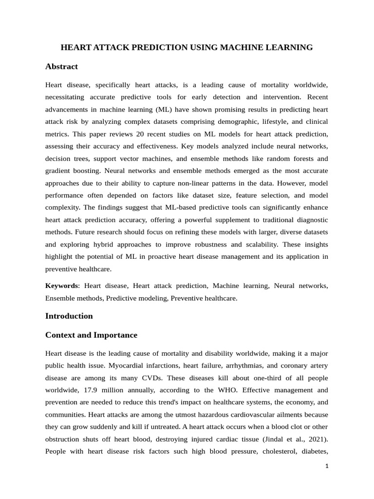 Heart Attack Prediction Using Machine Learning | PDF | Machine Learning | Support Vector Machine