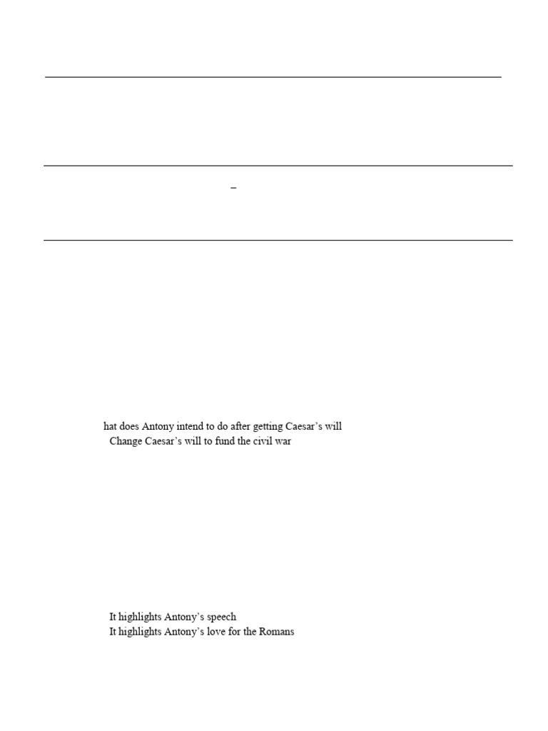 Final CL-X, Eng-Lit, Answer Key. 1st Term | PDF | Julius Caesar