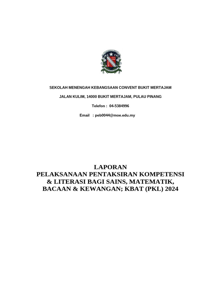 Laporan Pelaksanaan Pentaksiran Kompetensi | PDF